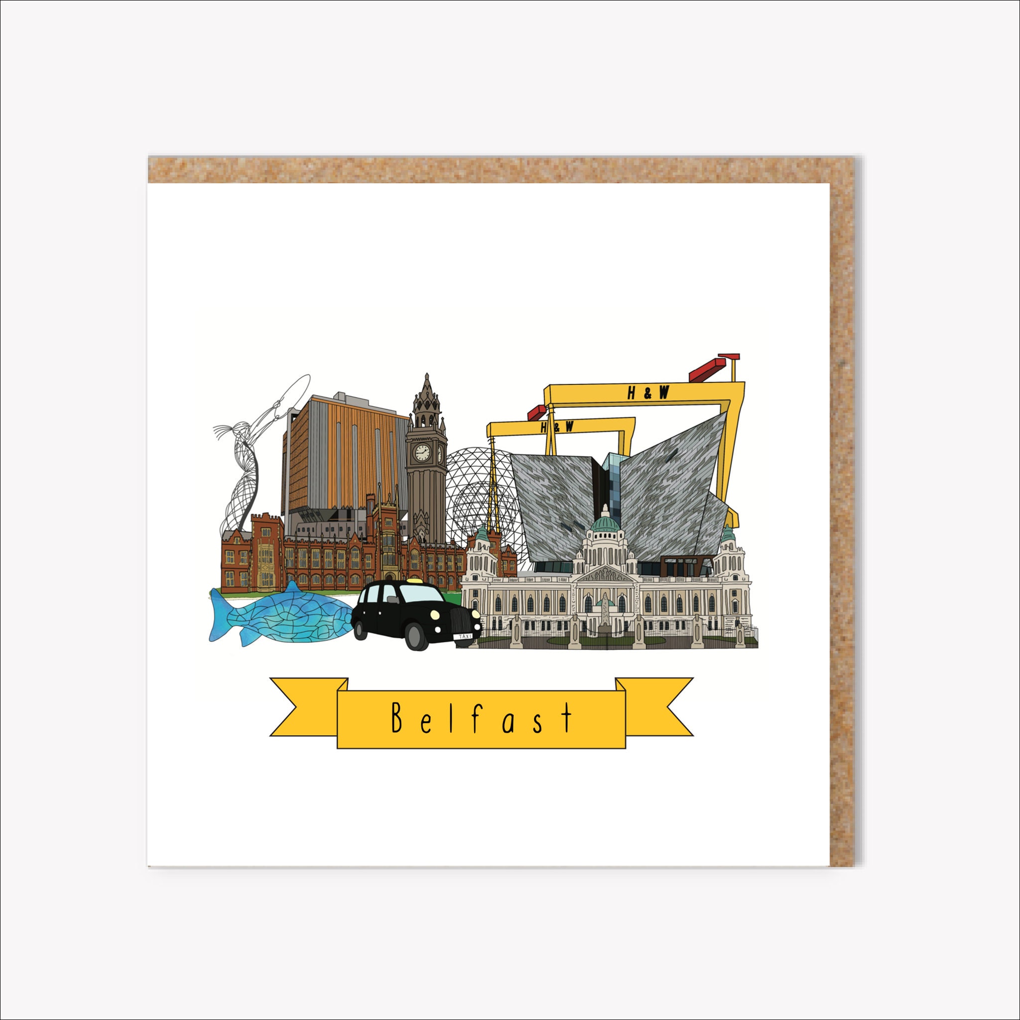 Belfast Landmarks Card - Etsy