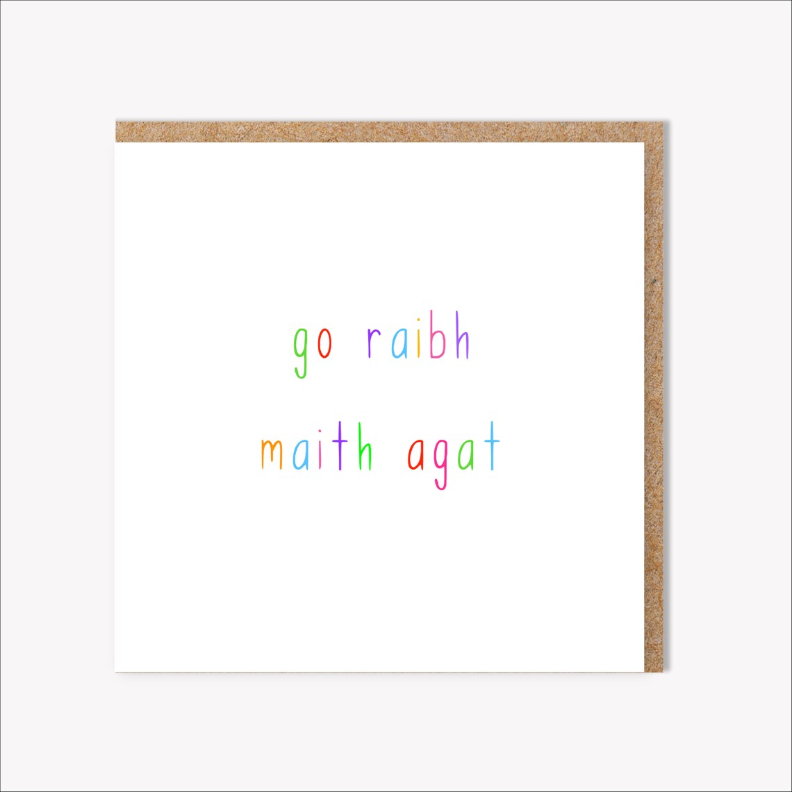 Go Raibh Maith Agat, Cárta Gaeilge, Gaeilge, Irish Card - Etsy