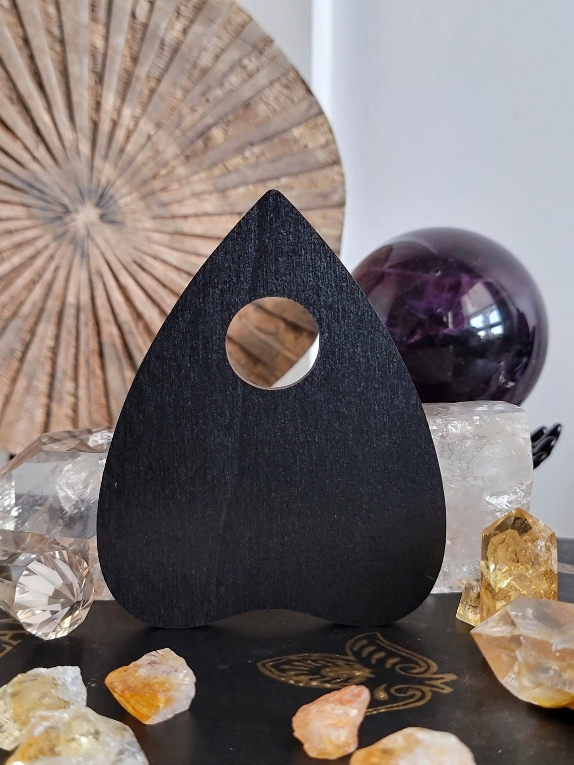 Pressed Wood Planchette Shaped Kitty Moon Sphere Holder - Etsy
