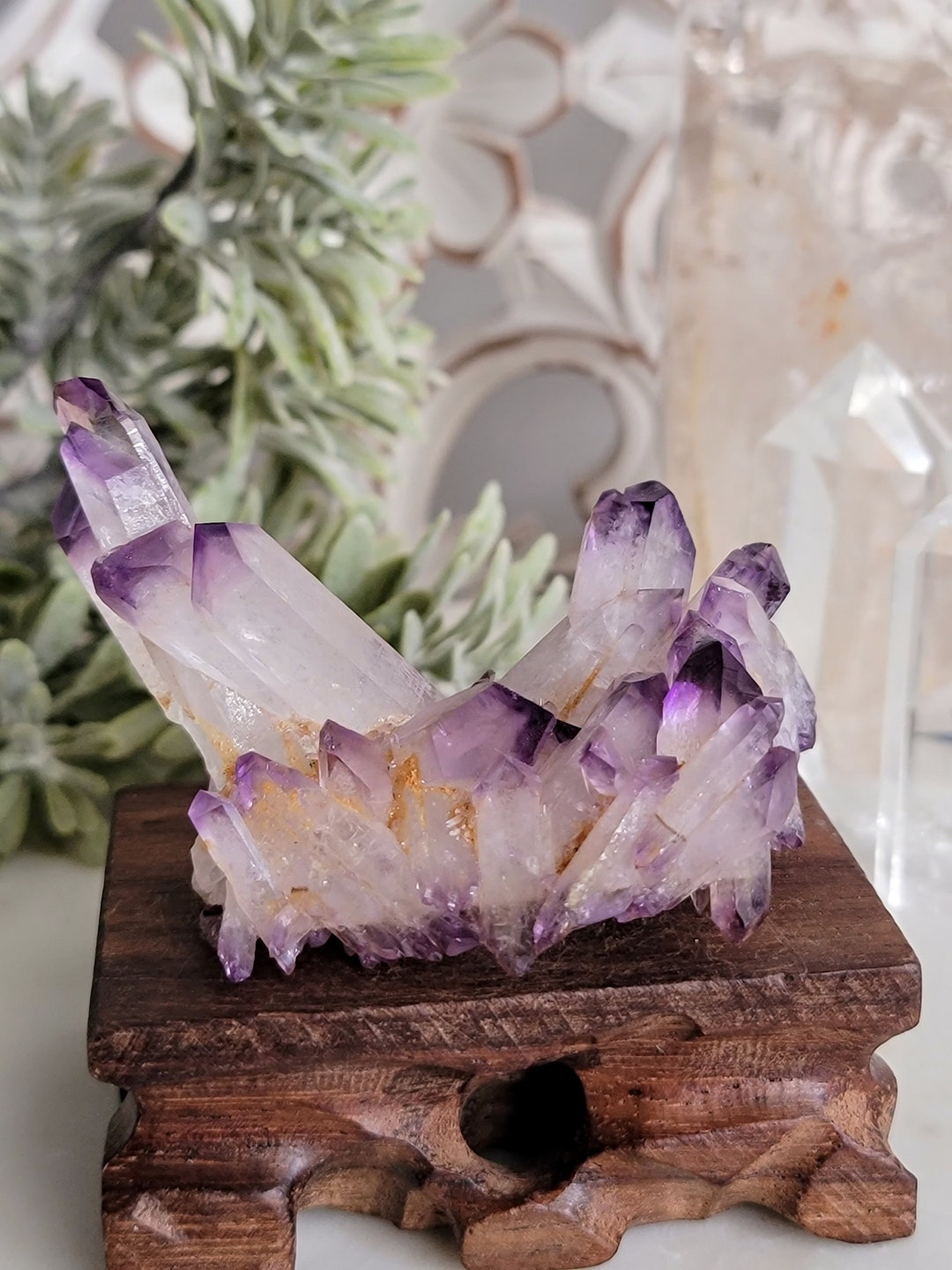 Fresh Sugar Candle Library Multi Point Amethyst Crystal Cluster ...
