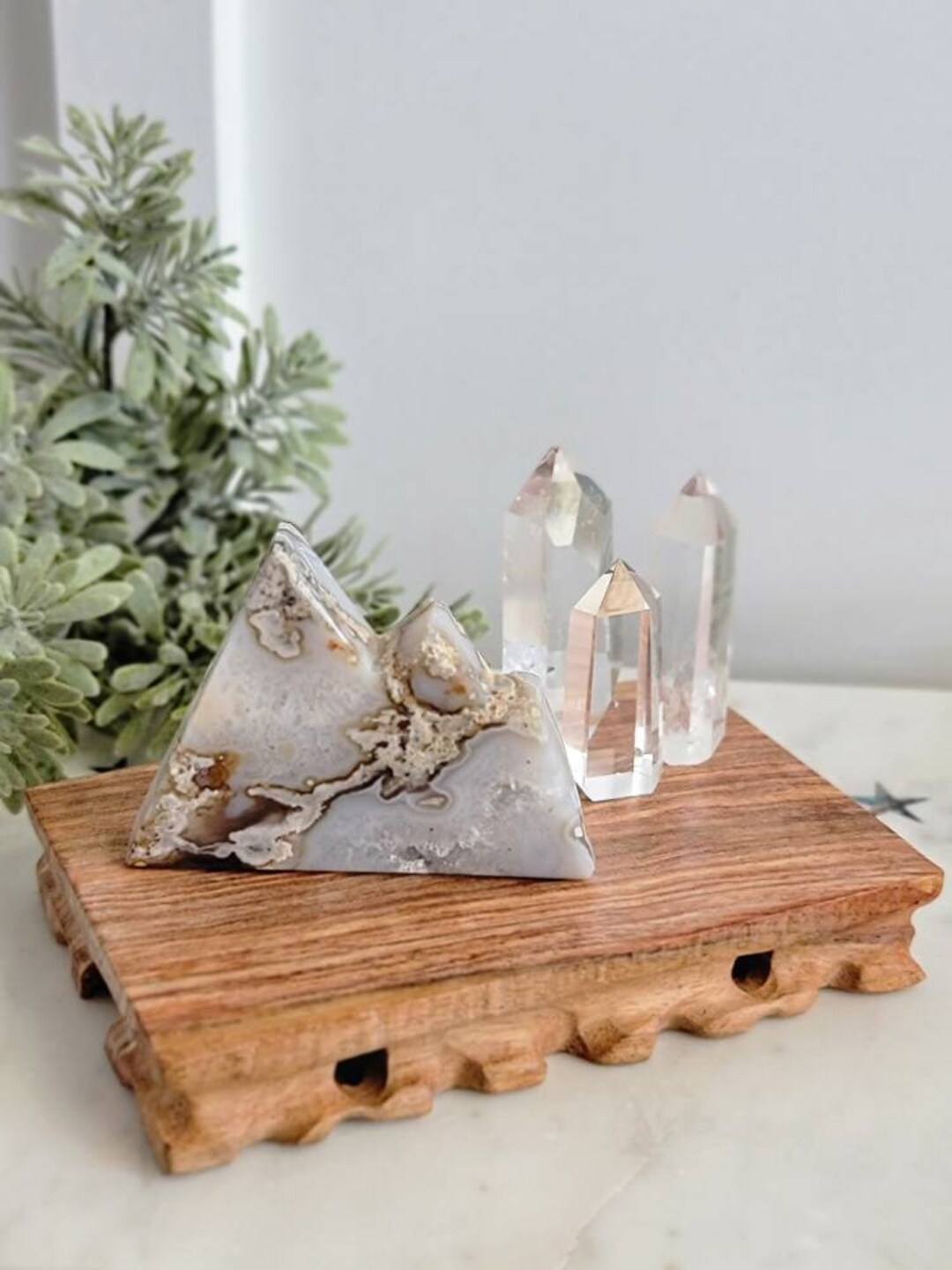 Carved Teak Teakwood Wood Riser Stand Pedestal Crystal Collectible ...