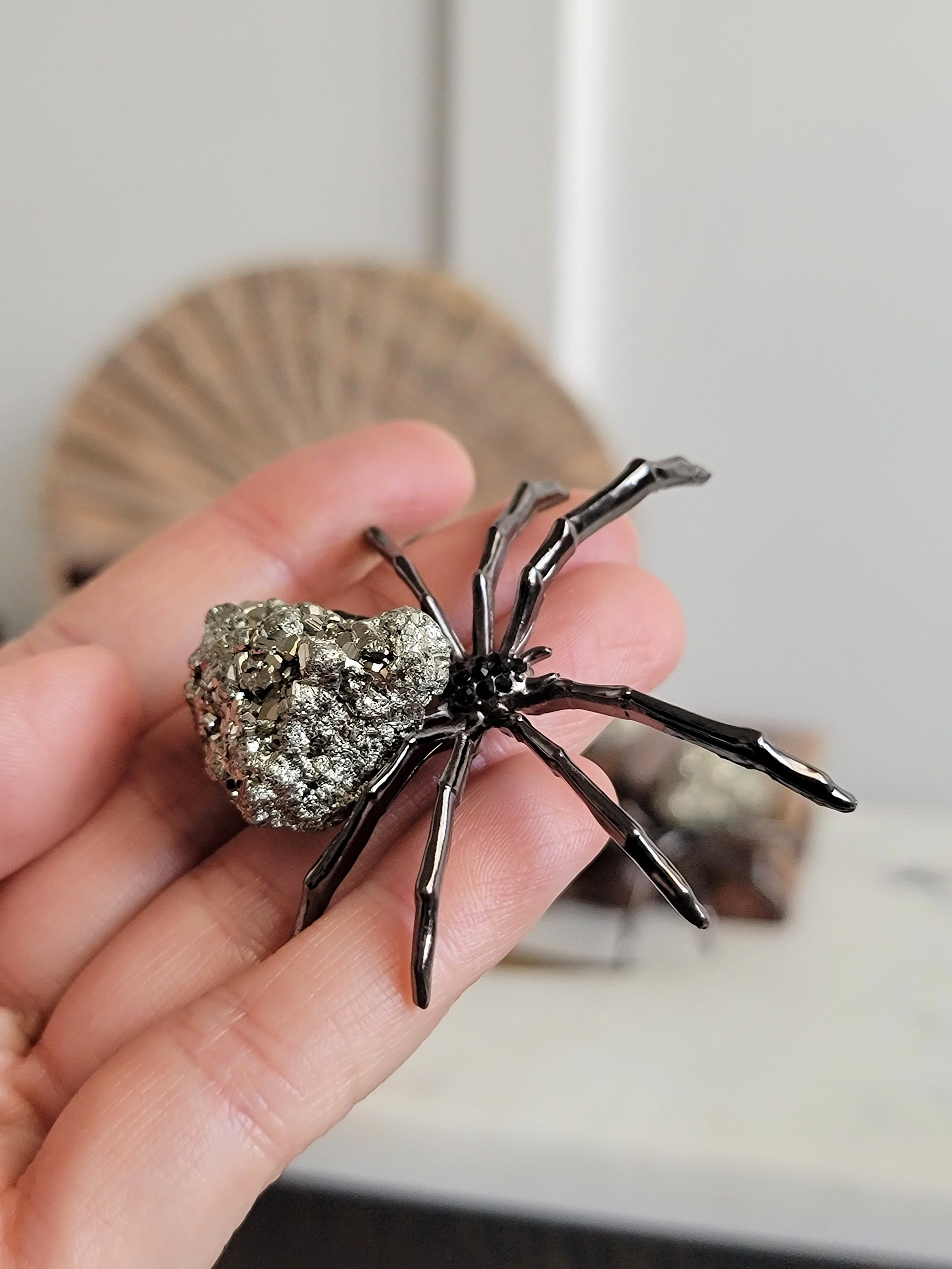 Adorable Arachnid Pyrite Nugget Spider Sculpture - Etsy