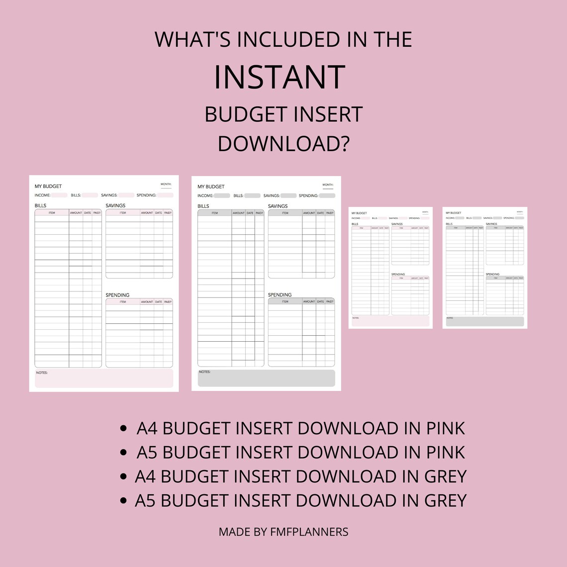 Digital Undated Monthly Budget Planner Printable - Etsy