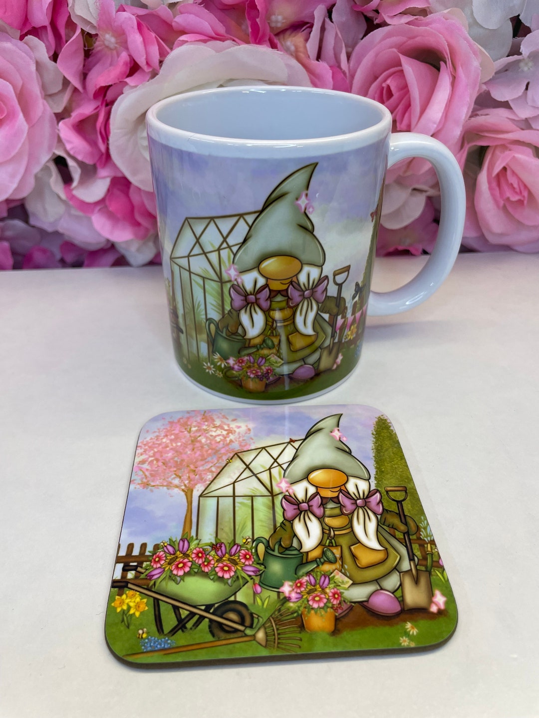 Gonk Gardener Mug & Coaster Set - Etsy UK
