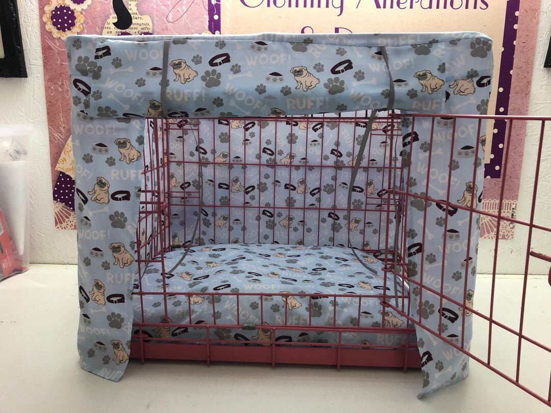 Made to Measure Pug Dog Crate / Cage Cover/ Pet Bed - Etsy
