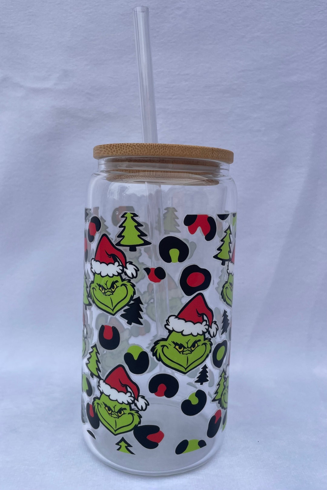 Christmas Grinch Libby Glass Glass Cup - Etsy