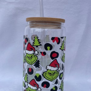 Christmas Grinch Libby Glass Glass Cup - Etsy