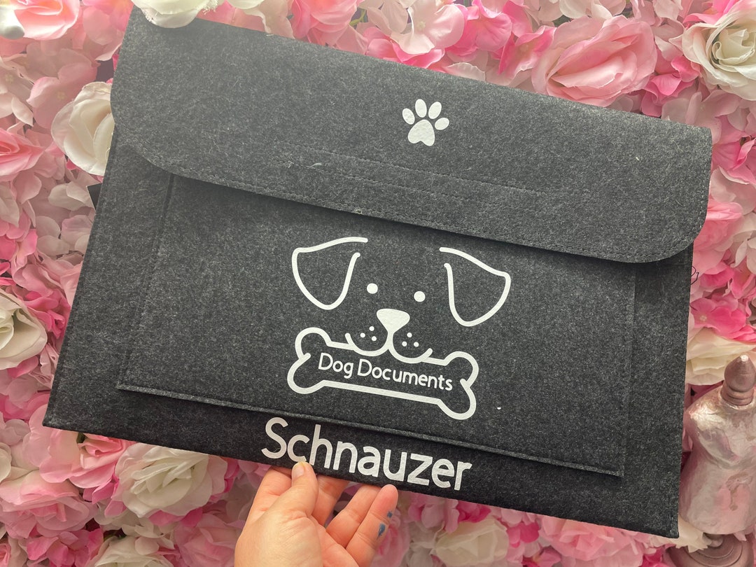 Personalised Pet Document Holder - Storage Dog Folder- Paperwork ...