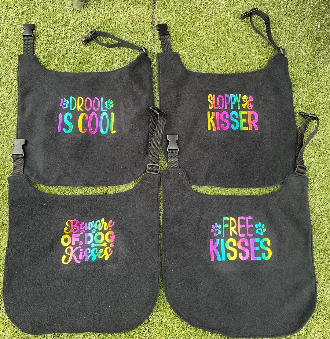 Large Breed Black Dog Bib, Drool,slobber, Dribble Bib ,waterproof Bib ...