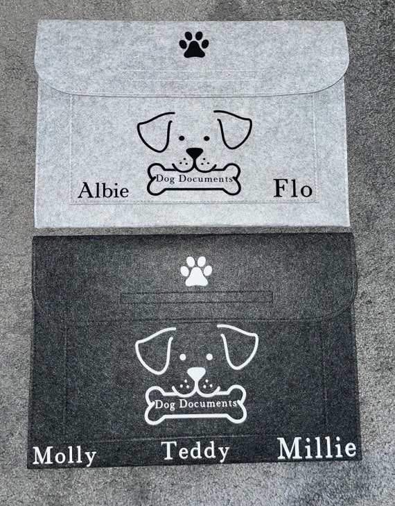 Personalised Pet Document Holder Storage Dog Folder - Etsy
