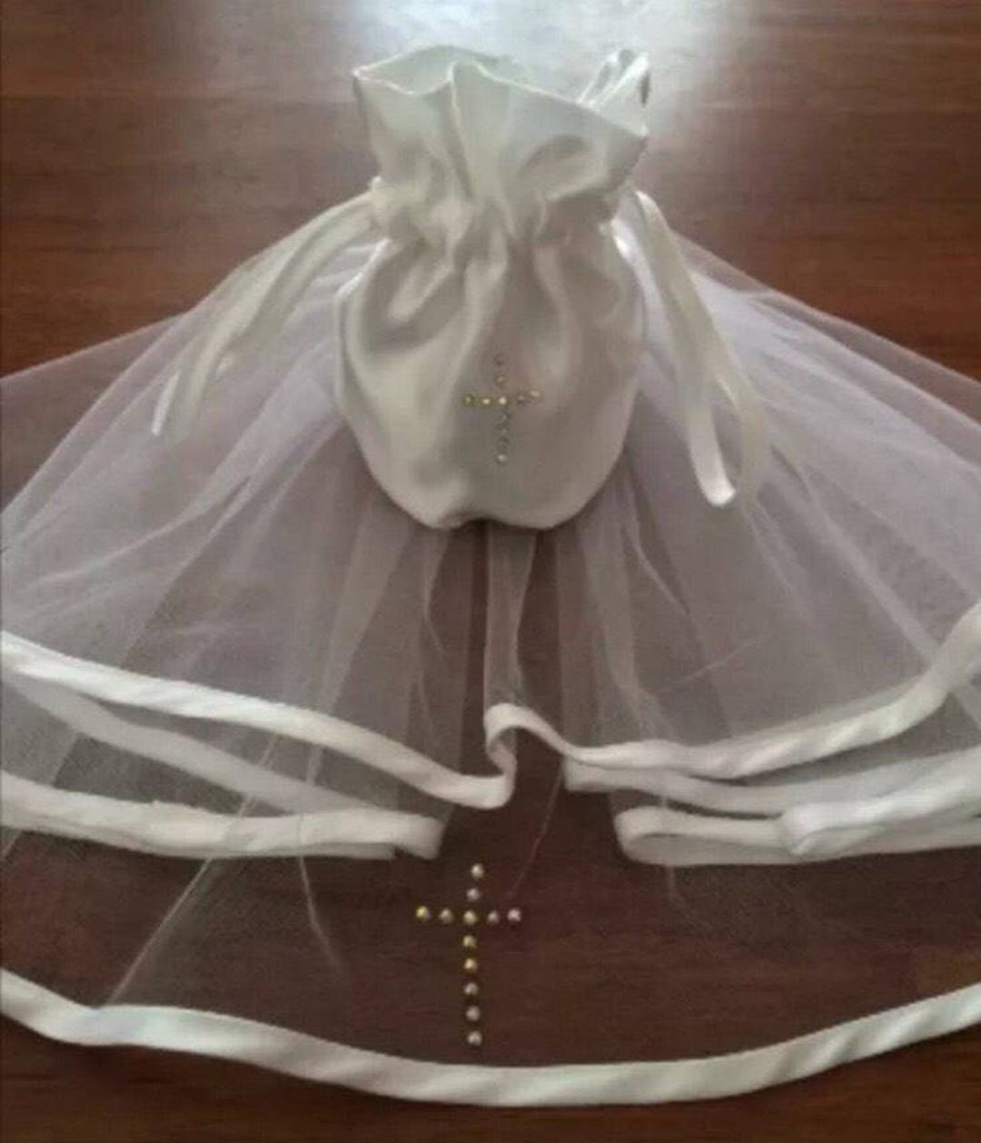 Holy Communion Veil & Dolly Bag Set - Etsy