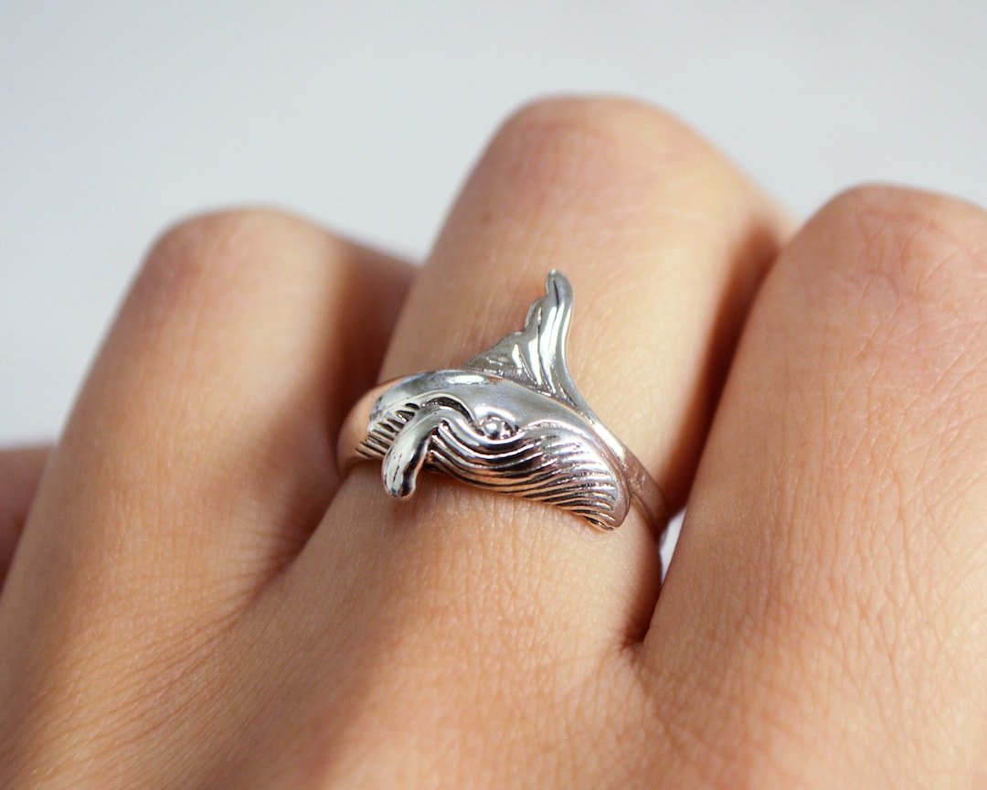 Blue Whale Sterling Silver Ring • 925 Save the Oceans • Environmental ...