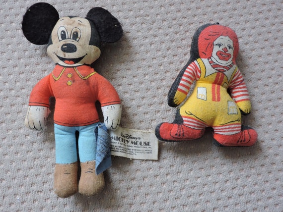 Mickey Mouse & Ronald Mcdonald Set of 2 Colectible Dolls | Etsy