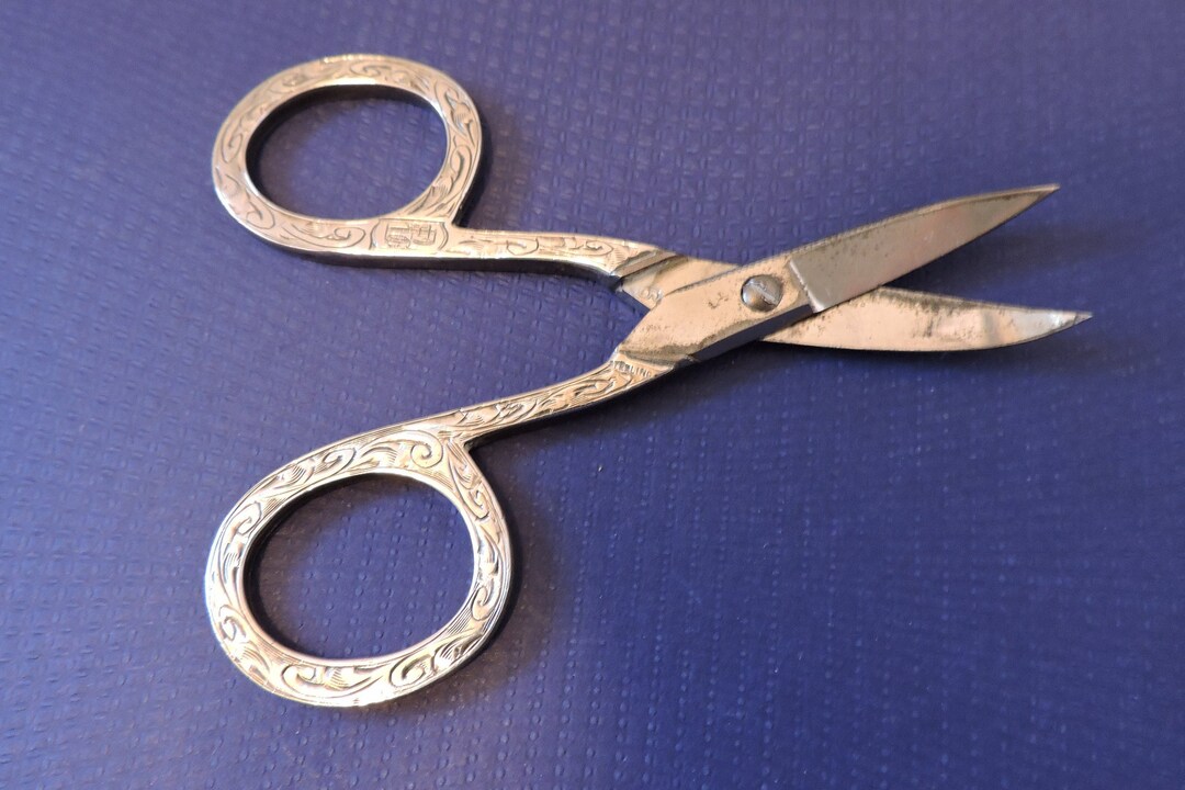 Vintage Sterling Silver Ladies Vanity Scissors Scroll Design Silver ...