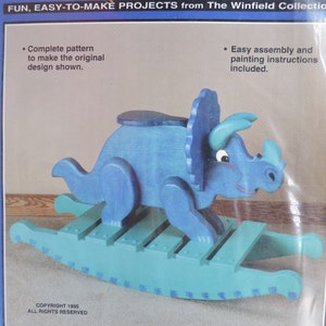 Triceratops Dinosaur Rocker Full Size Easy to Make Pattern Number KF8 ...