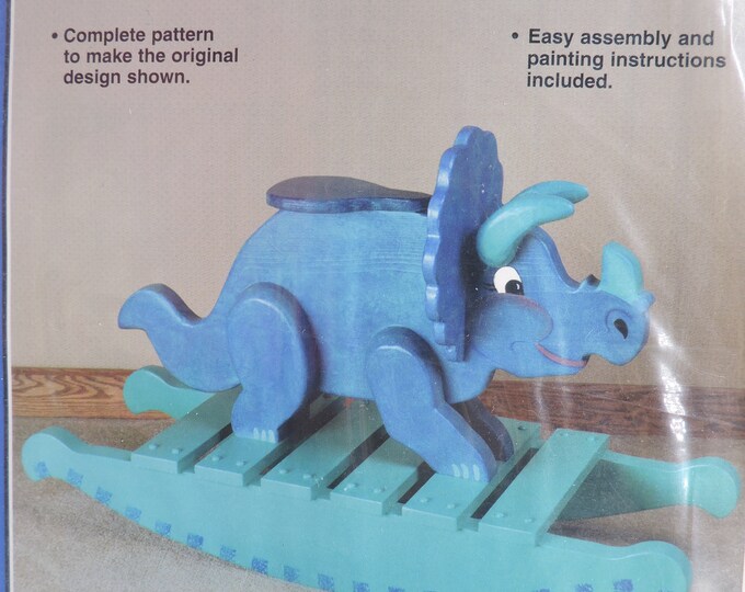 Triceratops Dinosaur Rocker Full Size Easy to Make Pattern Number KF8 ...