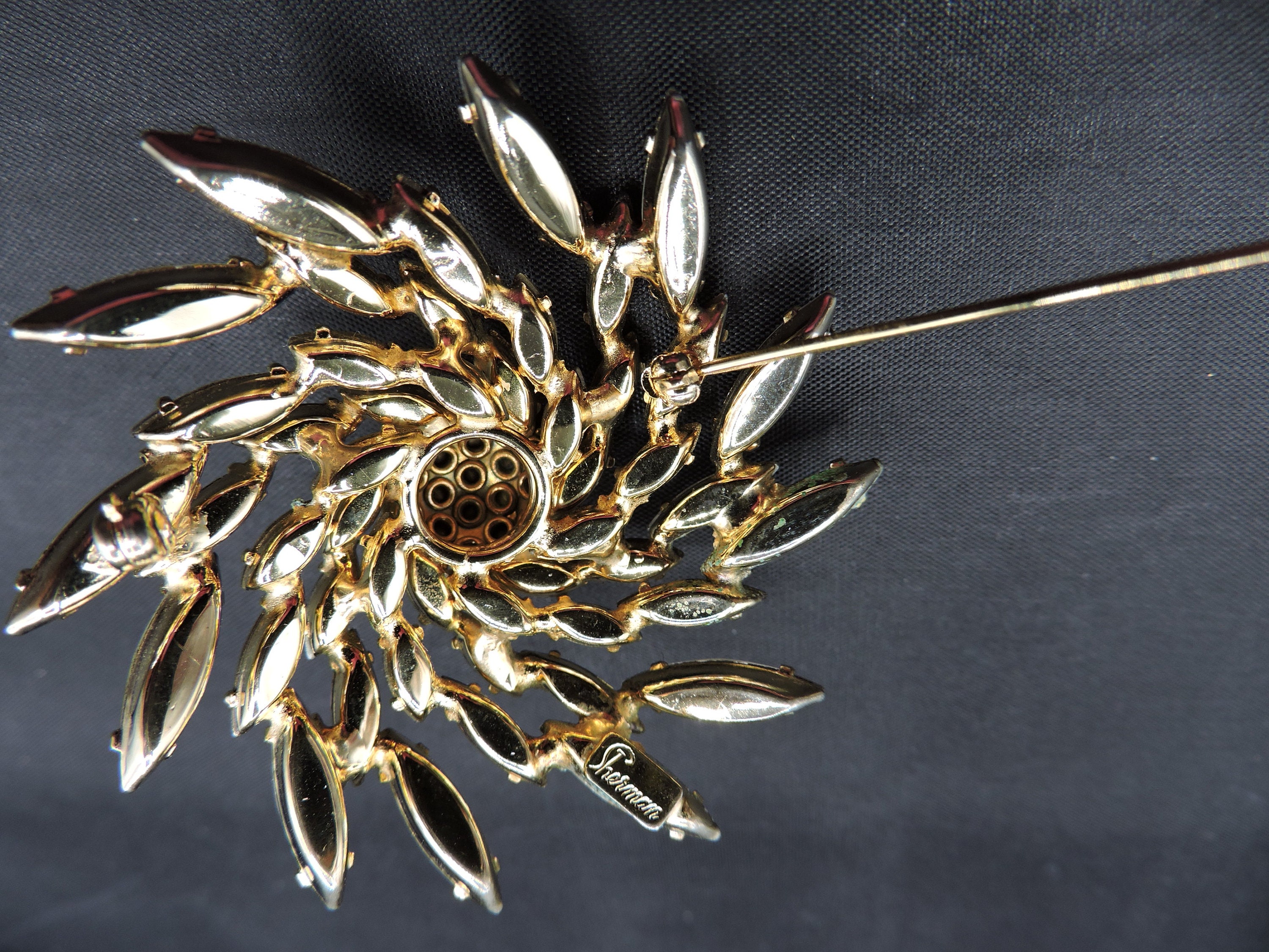 Sherman Aurora Borealis Pinwheel Broach Swarovski Crystal 2 - Etsy Canada