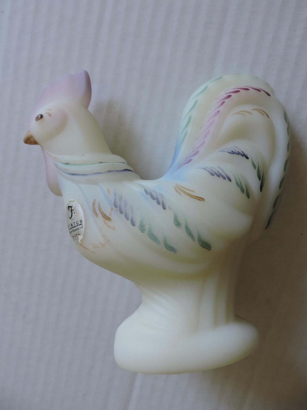 Vintage Fenton Glass Rooster Signed Hallmark Signed D Thornton Hand ...