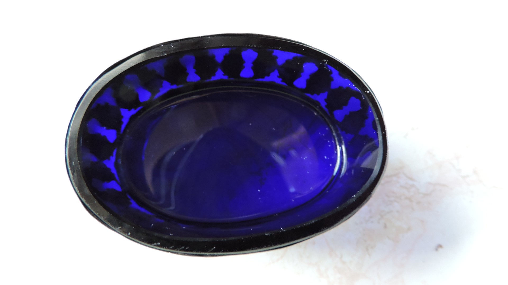 Sterling Silver Vintage Salt Cellar With Removable Cobalt Blue Insert ...