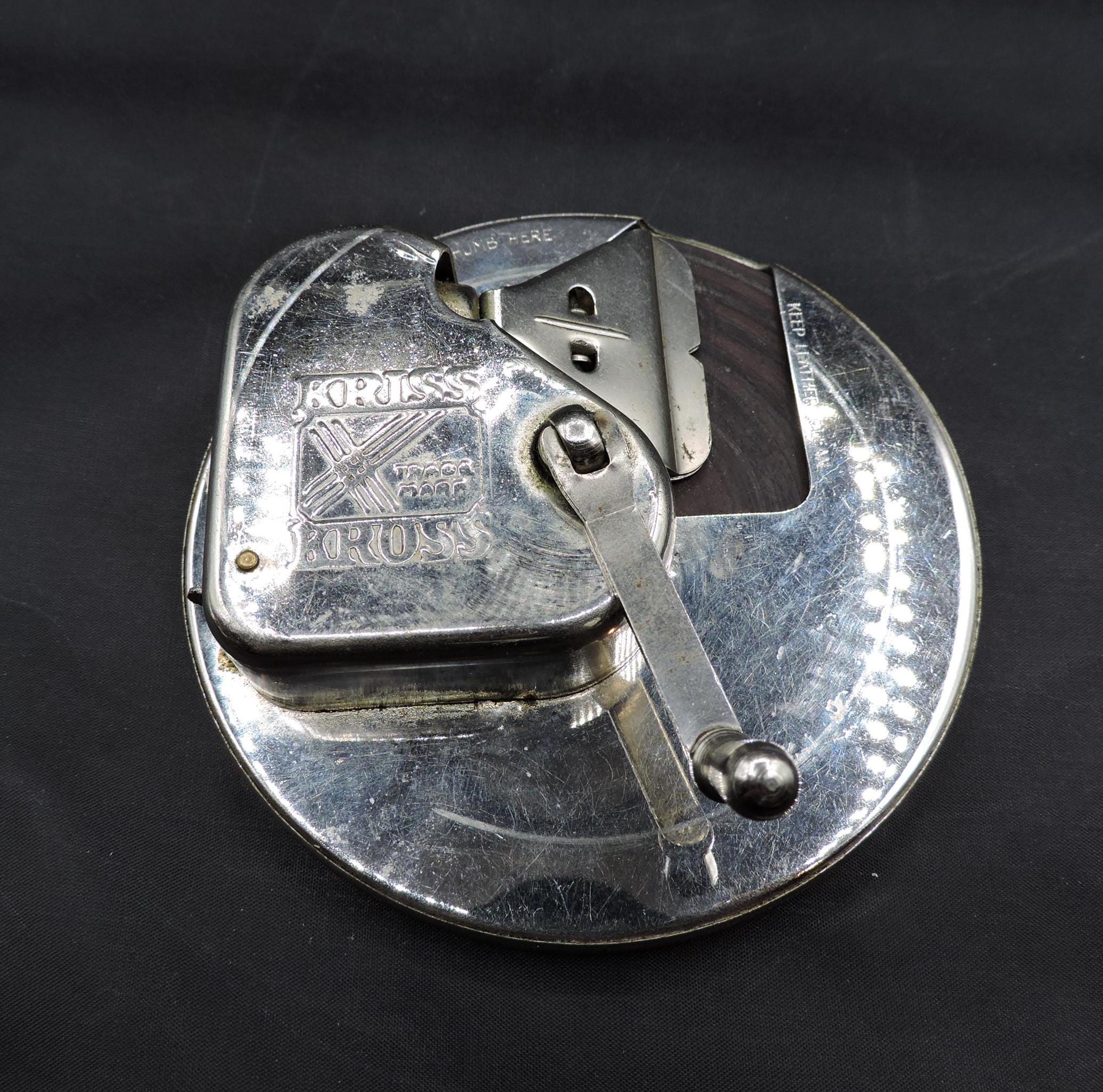 Kriss Kross Razor Stropper Vintage Hand Crank Table Top Razor Shaving ...