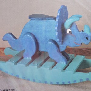 Triceratops Dinosaur Rocker Full Size Easy to Make Pattern Number KF8 ...