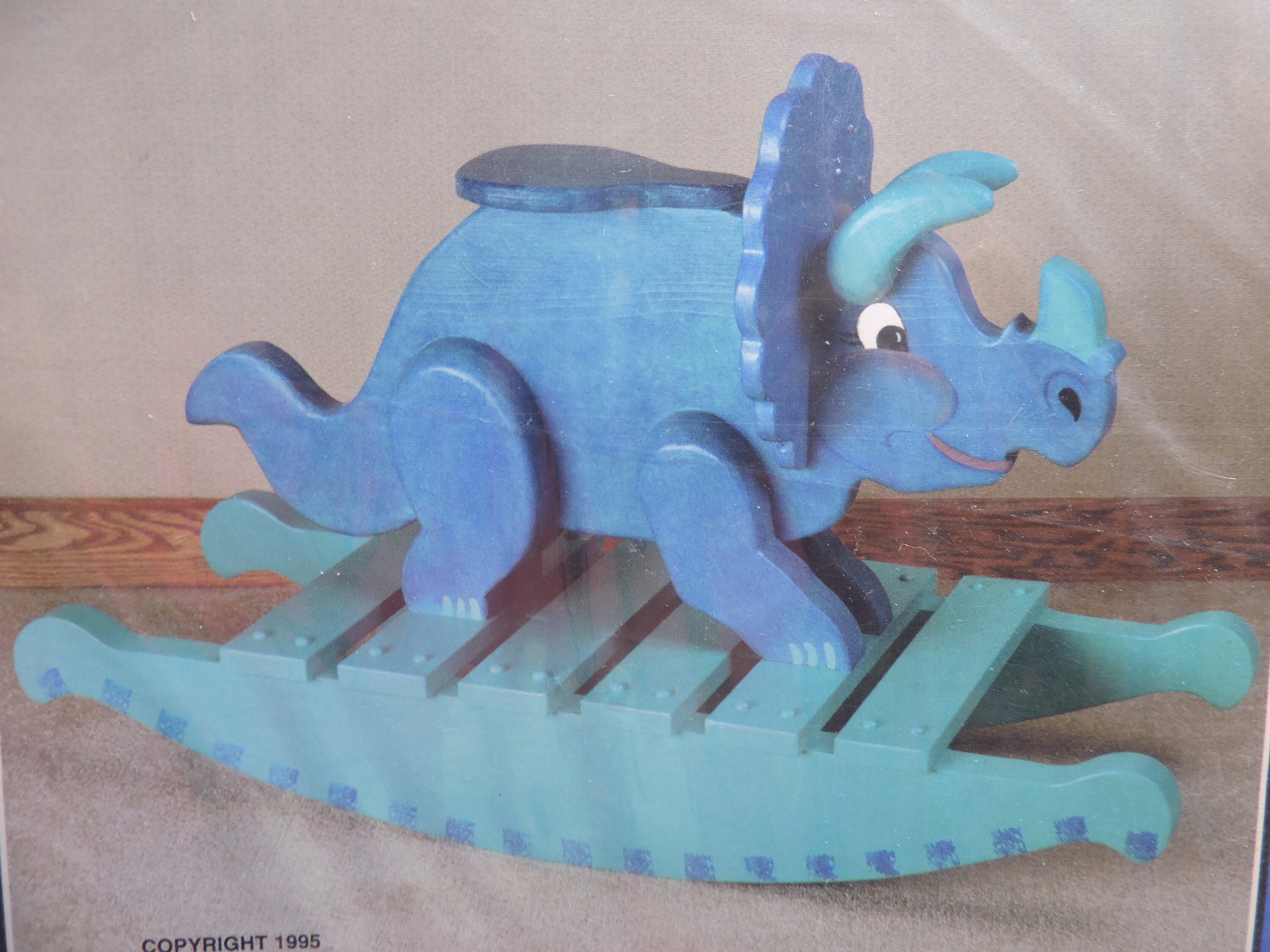 Triceratops Dinosaur Rocker Full Size Easy to Make Pattern Number KF8 ...