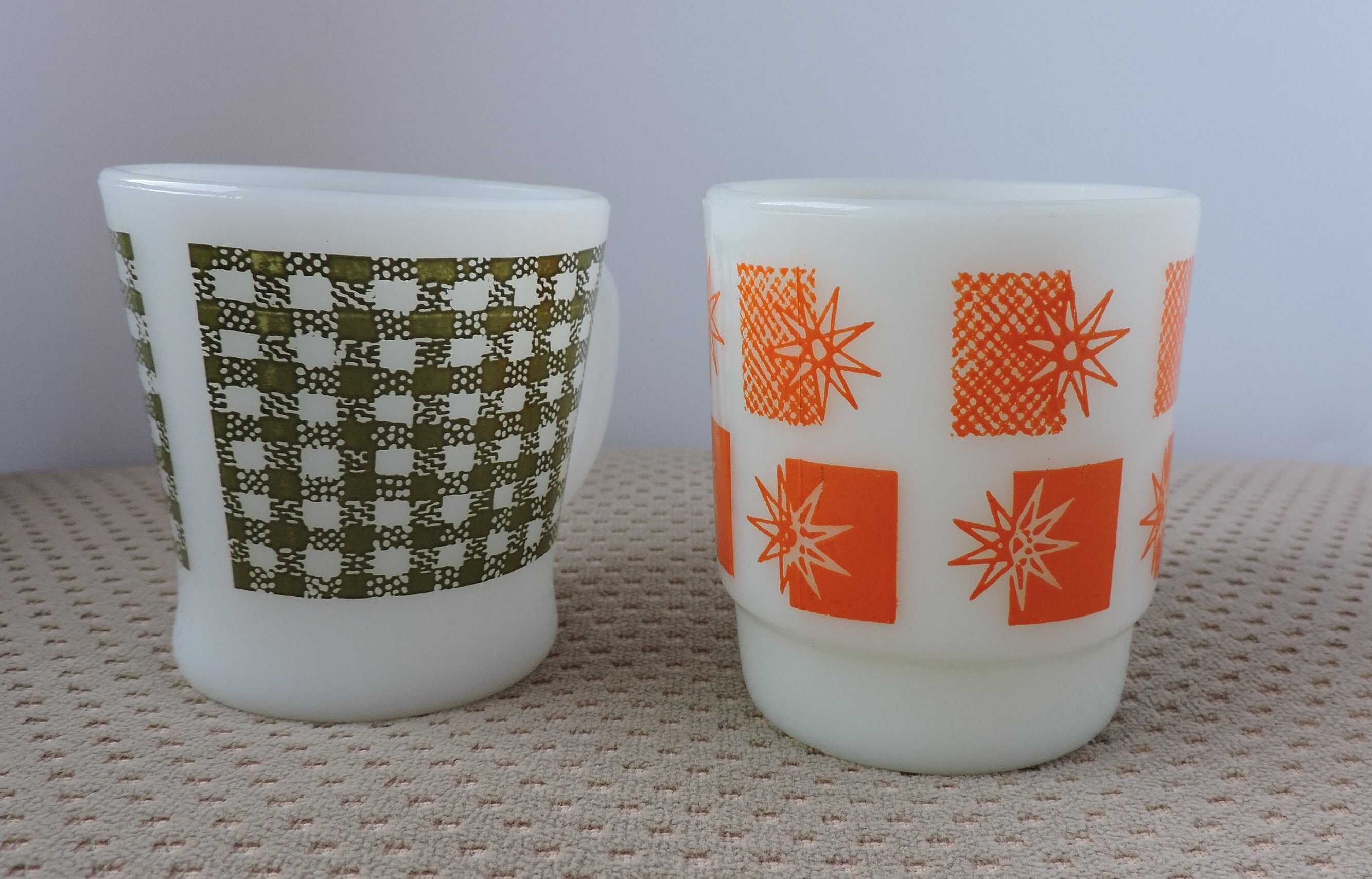 Fire King Coffee Tea Drinking Vintage Beverage Mugs Set of 2 - Etsy