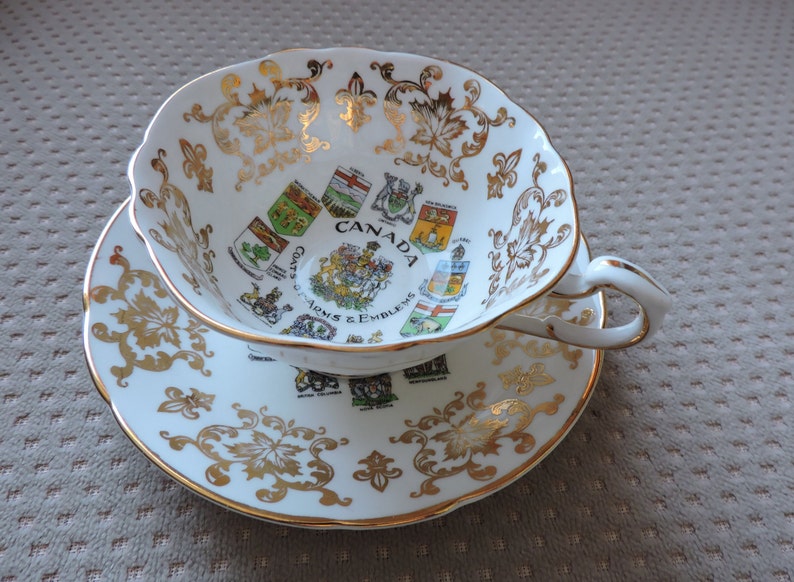 Paragon Canada Coats of Arms and Emblems Cup & Saucer Made in - Etsy Canada