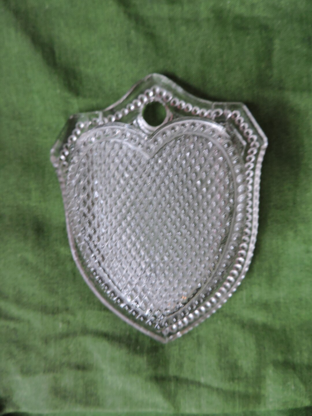 Heart Shaped Match Glass Safe Tobaccoiana Glass Tobacco Antique Wall ...