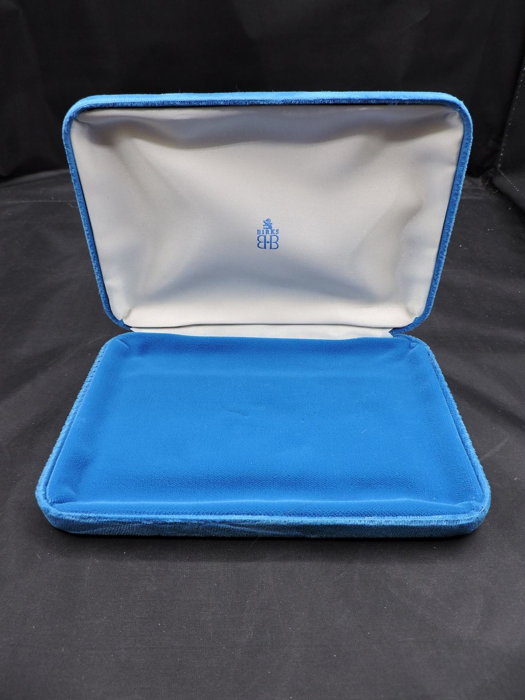 Birks Blue Soft Velvet Rectangle Bracelet Presentation Box Jewelry ...