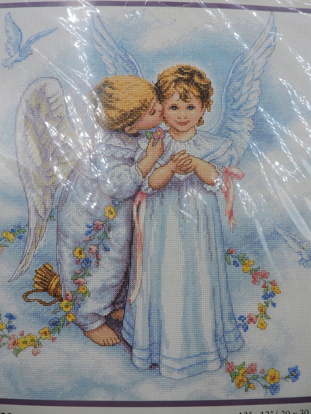 Angel Kisses Dimensions Counted Cross Stitch Angels Doves Wings Sandra ...