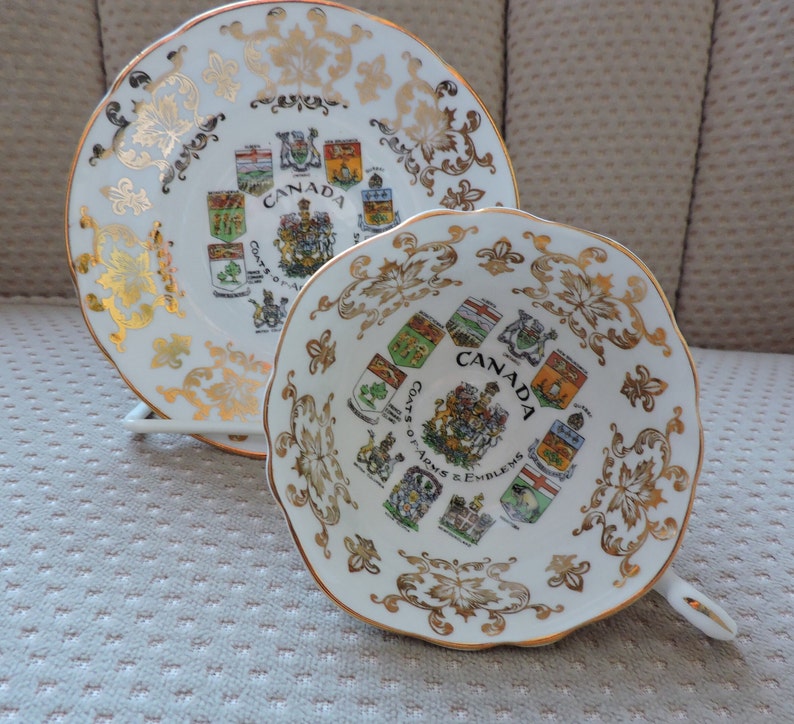 Paragon Canada Coats of Arms and Emblems Cup & Saucer Made in - Etsy Canada