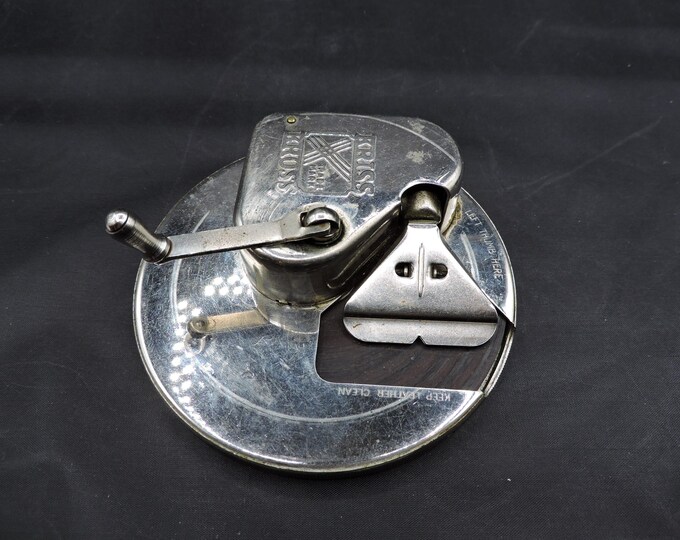 Kriss Kross Razor Stropper Vintage Hand Crank Table Top Razor Shaving ...