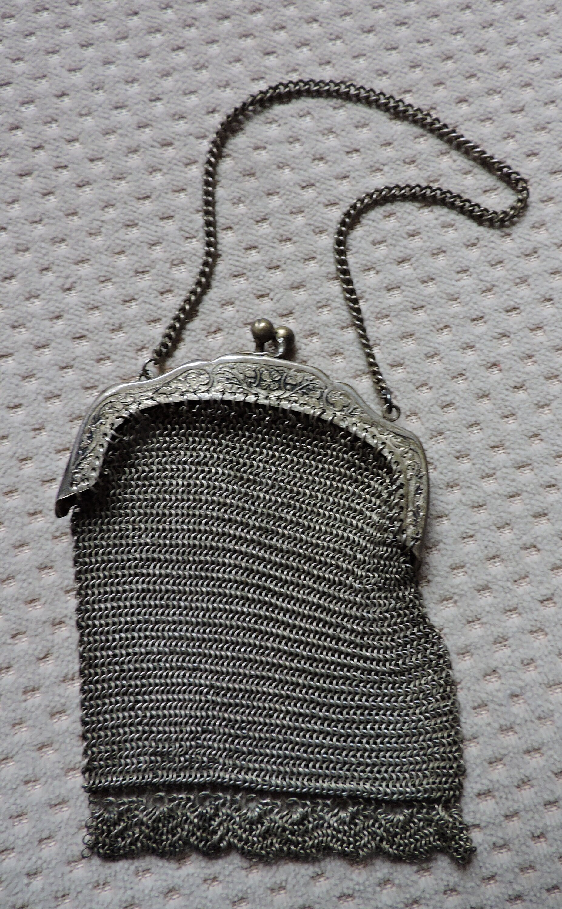 Chain Mal Mesh Hand Bag Purse Chain Mail 1/2 Inch Trim Decorated ...