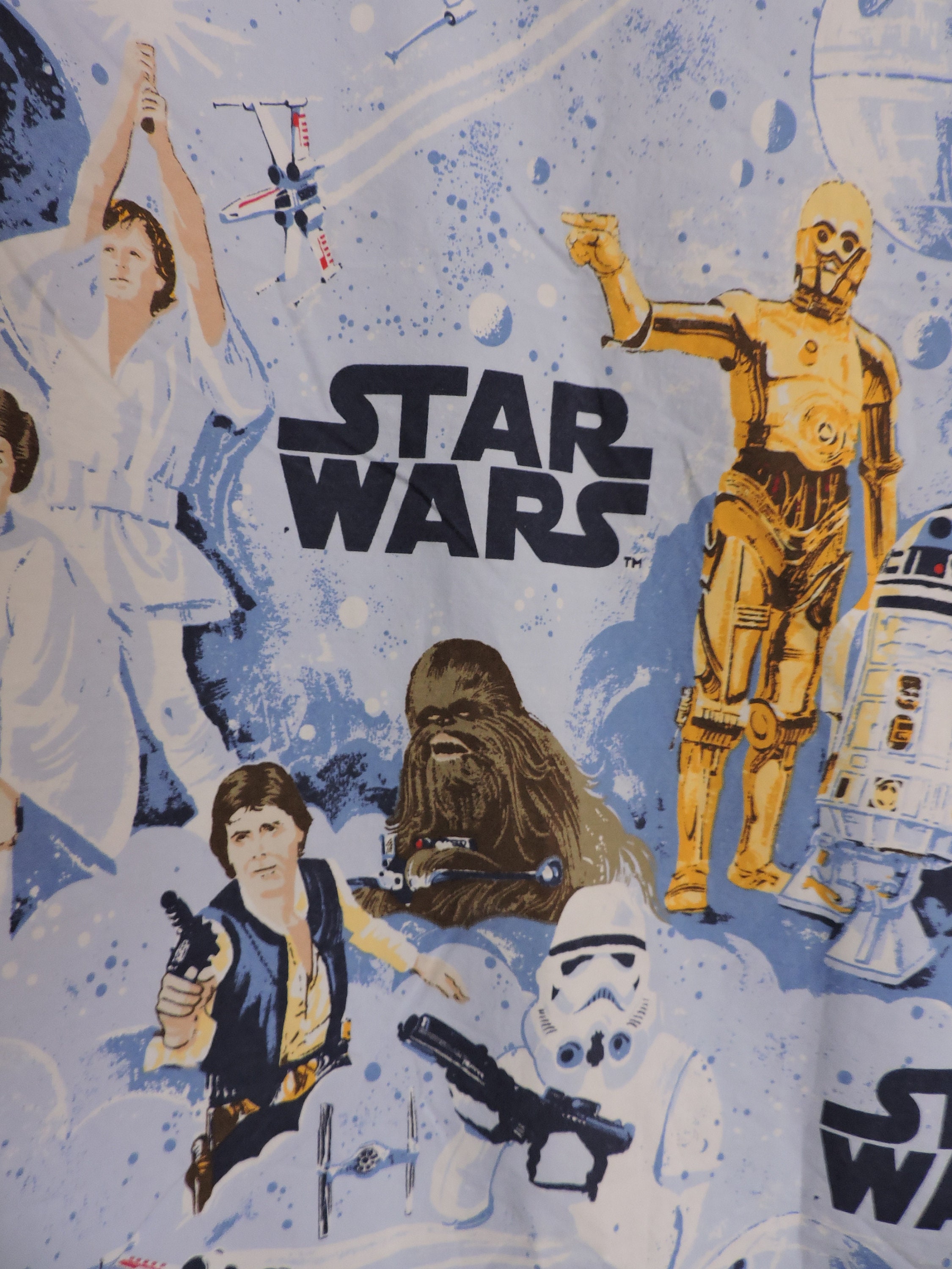 Star Wars Flat Full Size Bed Sheet Character Lucas Films Bed Linen Star ...
