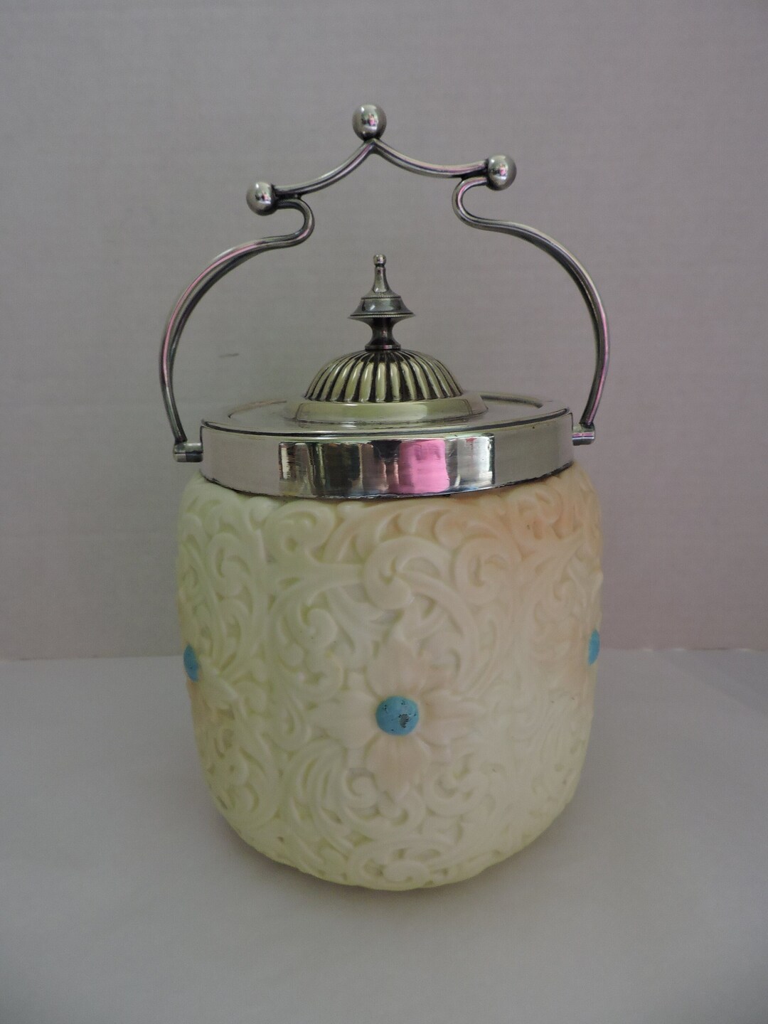 Antique Locke & Co. Biscuit Blush Barrel Porcelain Jar William - Etsy