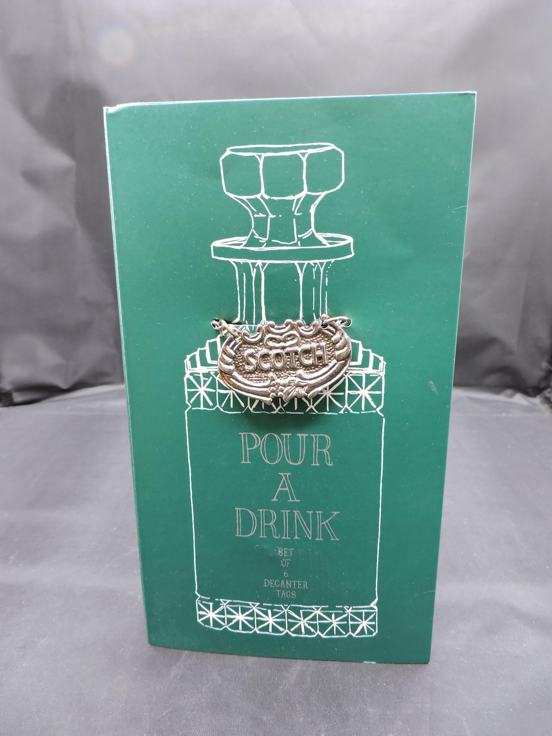 Liquor Decanter Identification Set of 6 Hang Labels Rum Gin Bourbon ...