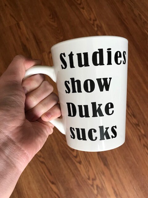 Duke Sucks Mug College Basketball Mugs Basketball Coffee - Etsy