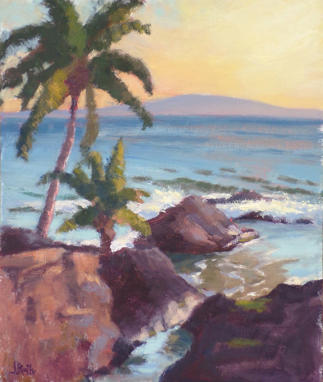 Maui Memories// Sale, Original Oil Painting// Hawaii Landscape Art ...