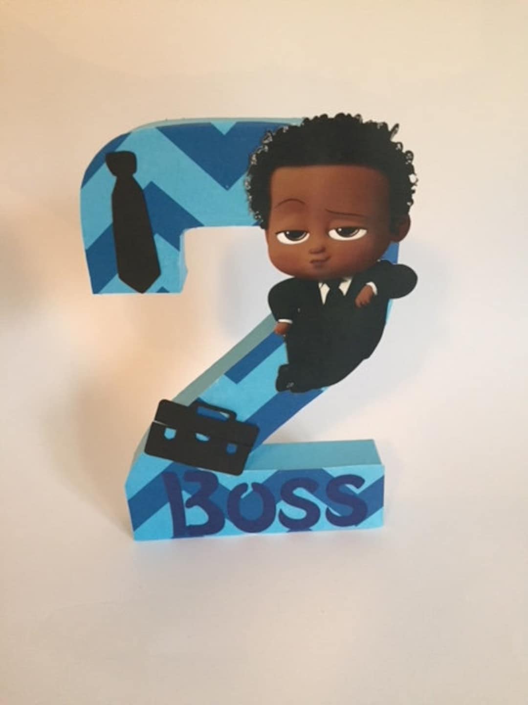 Boss Baby Decorated Number, Boss Baby Birthday Number, - Etsy