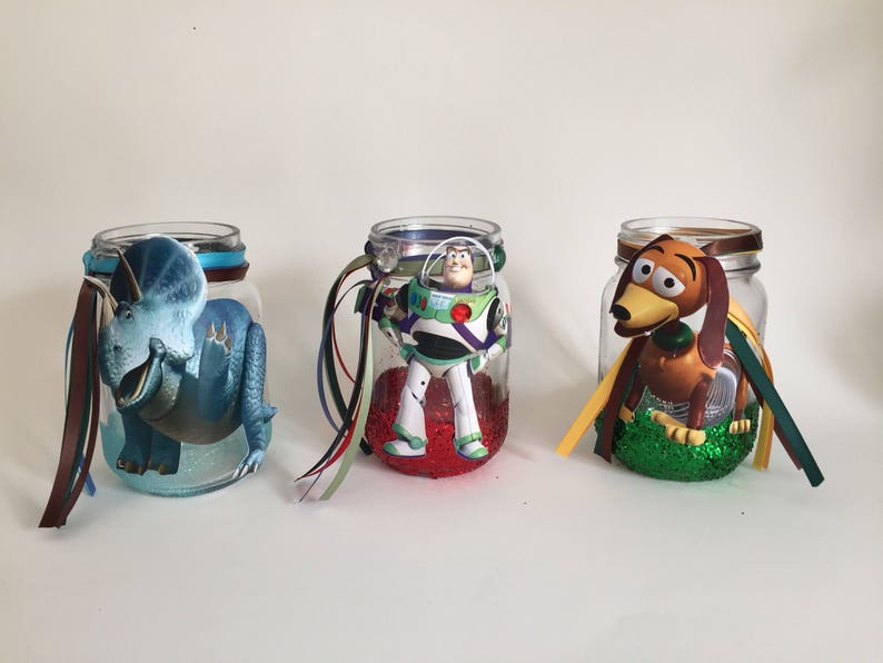 Toy Story Decorated Mason Jar Centerpiece Toy Story Birthday Etsy