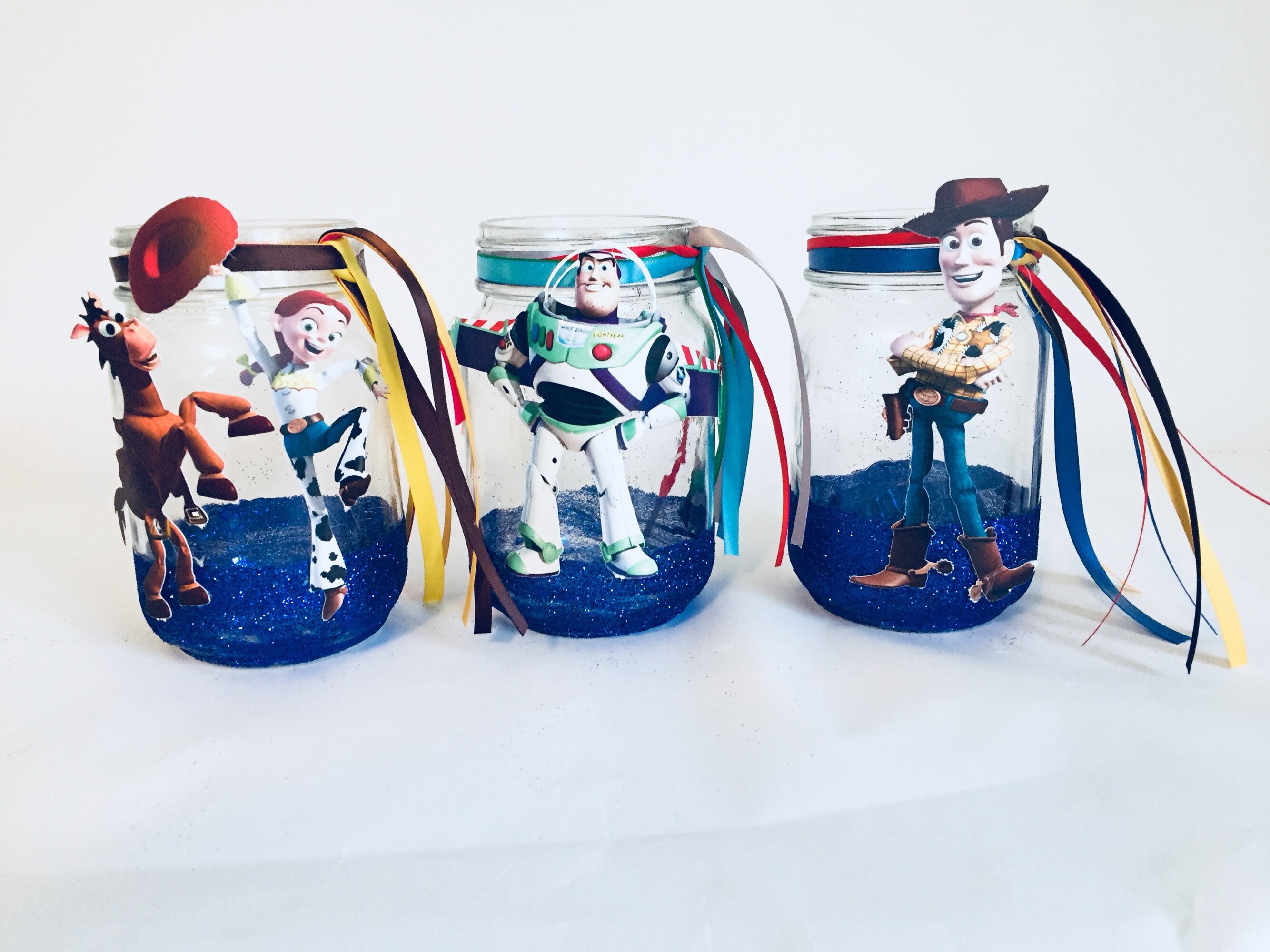 Toy Story Decorated Mason Jar Centerpiece Toy Story birthday | Etsy