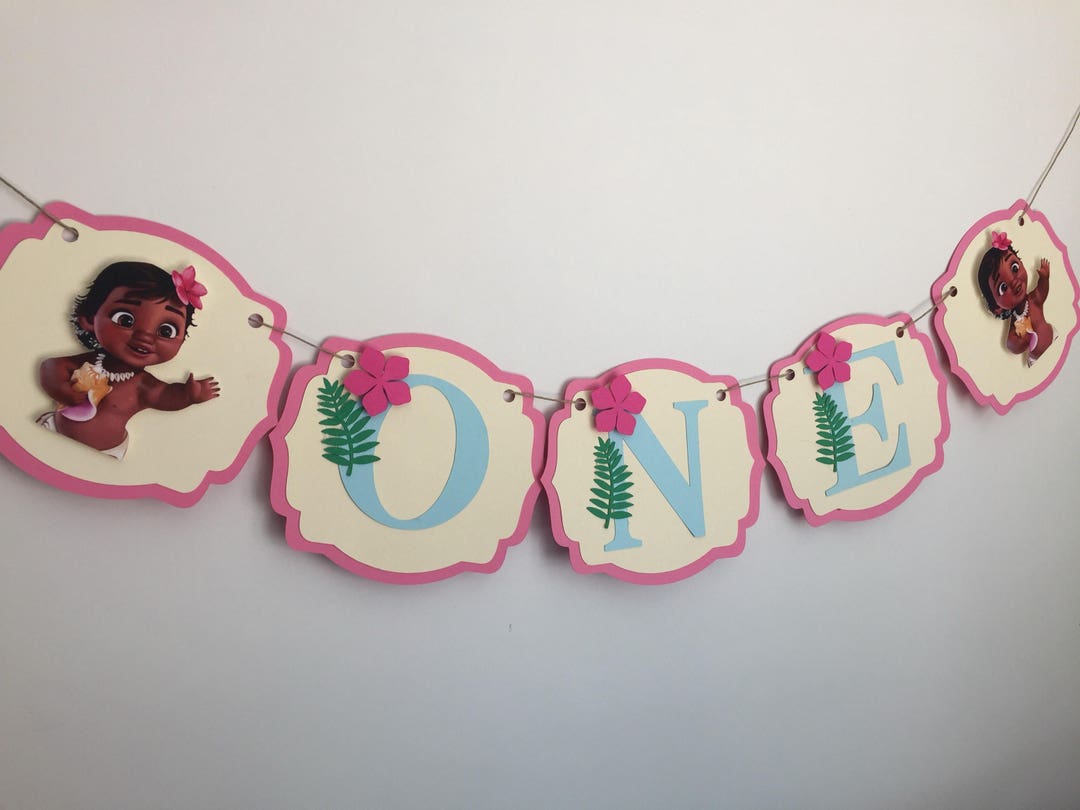 Moana Birthday Banner, Moana Banner, Baby Moana Banner, Moana Birthday ...