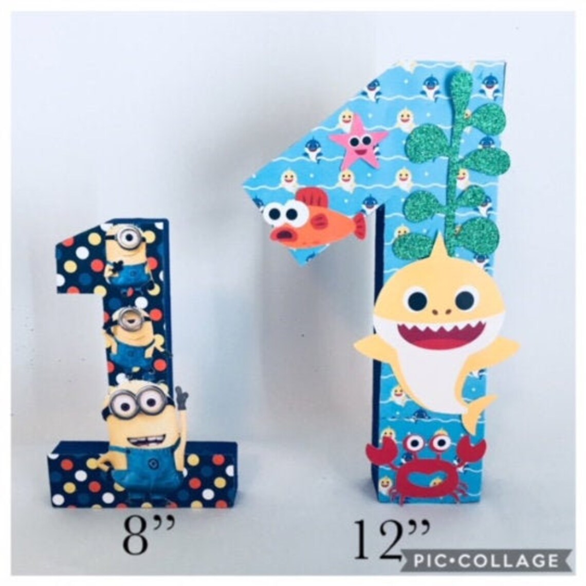 Ariel birthday number Little Mermaid decorated number Little | Etsy