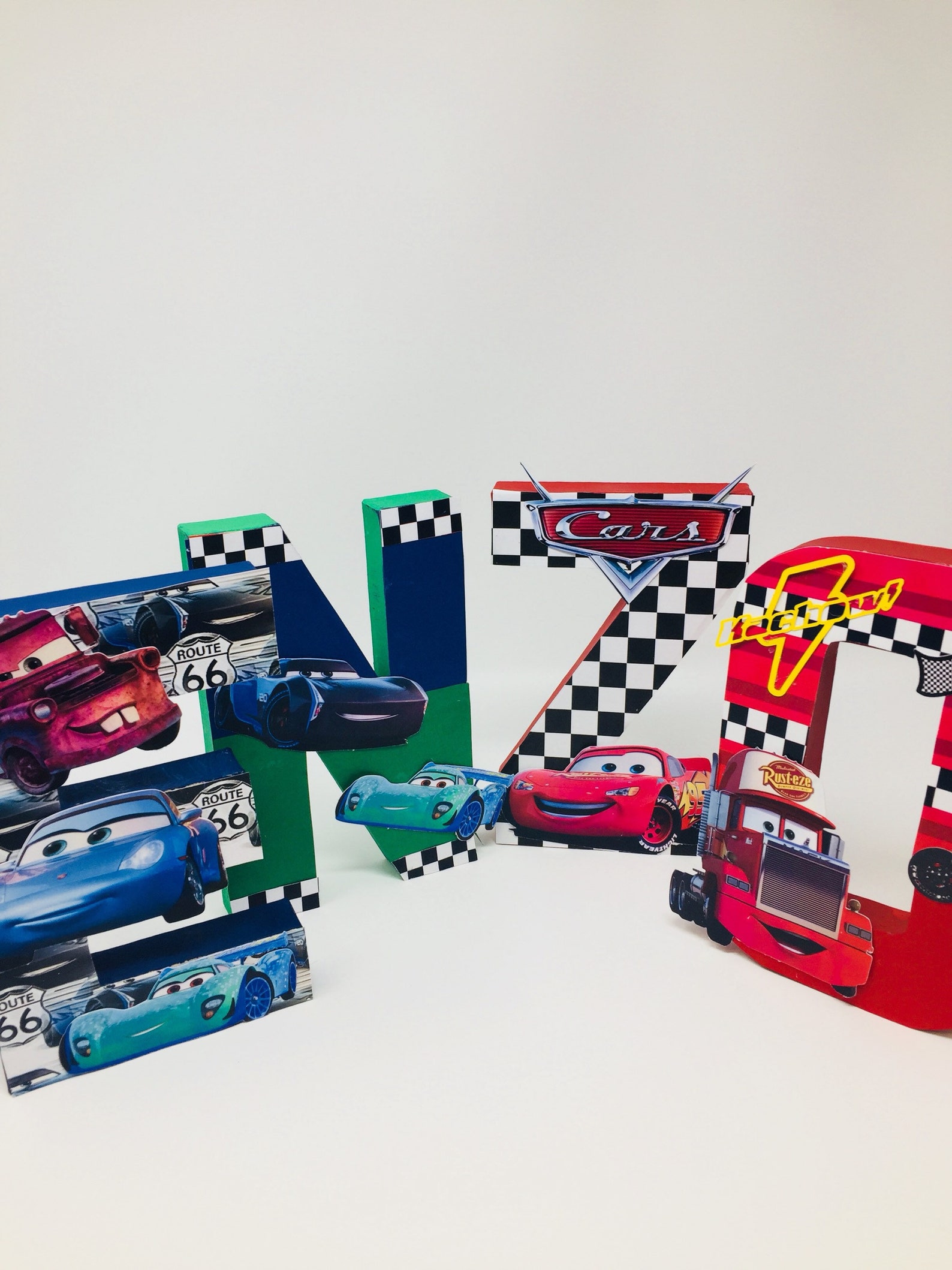 Cars Birthday Decorated Name Letters Cars name Cars | Etsy