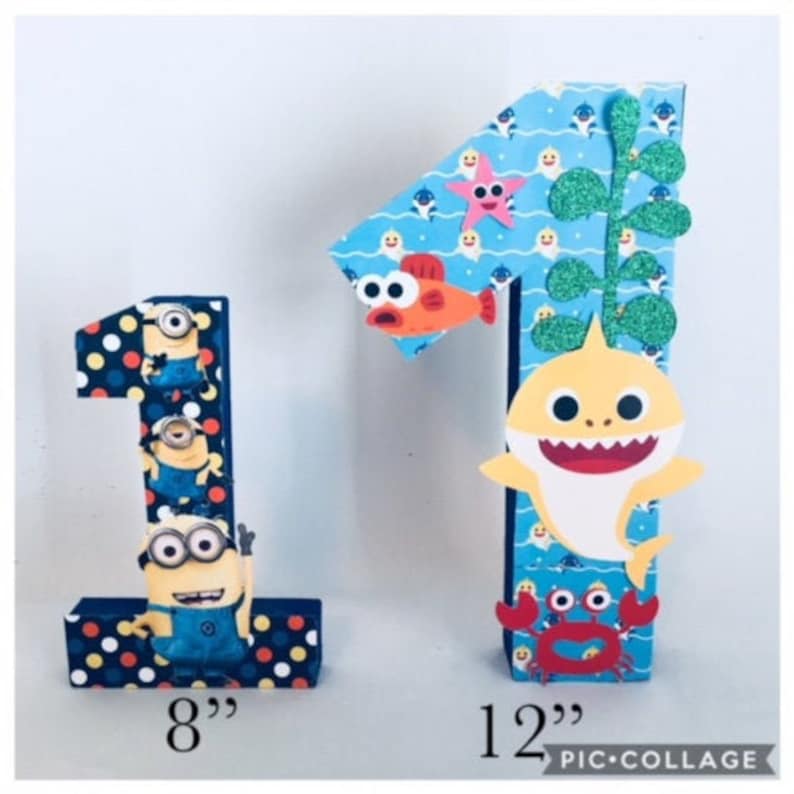 Boss Baby Decorated Number Boss Baby Birthday Number | Etsy