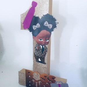 Boss Baby Girl Birthday Party Number, Boss Baby Glitter Number, - Etsy