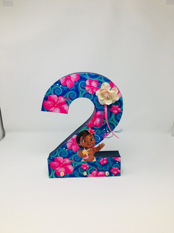 Baby Moana birthday Number Baby Moana party Moana birthday | Etsy