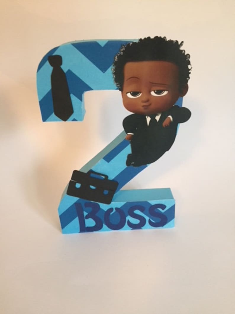 Boss Baby Decorated Number Boss Baby Birthday Number | Etsy