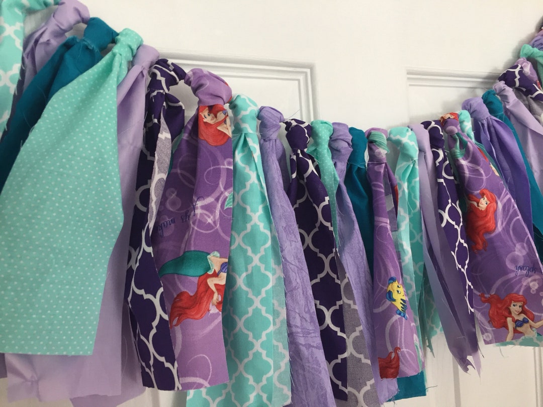 Ariel Banner, Little Mermaid Banner, Little Mermaid Fabric Banner ...